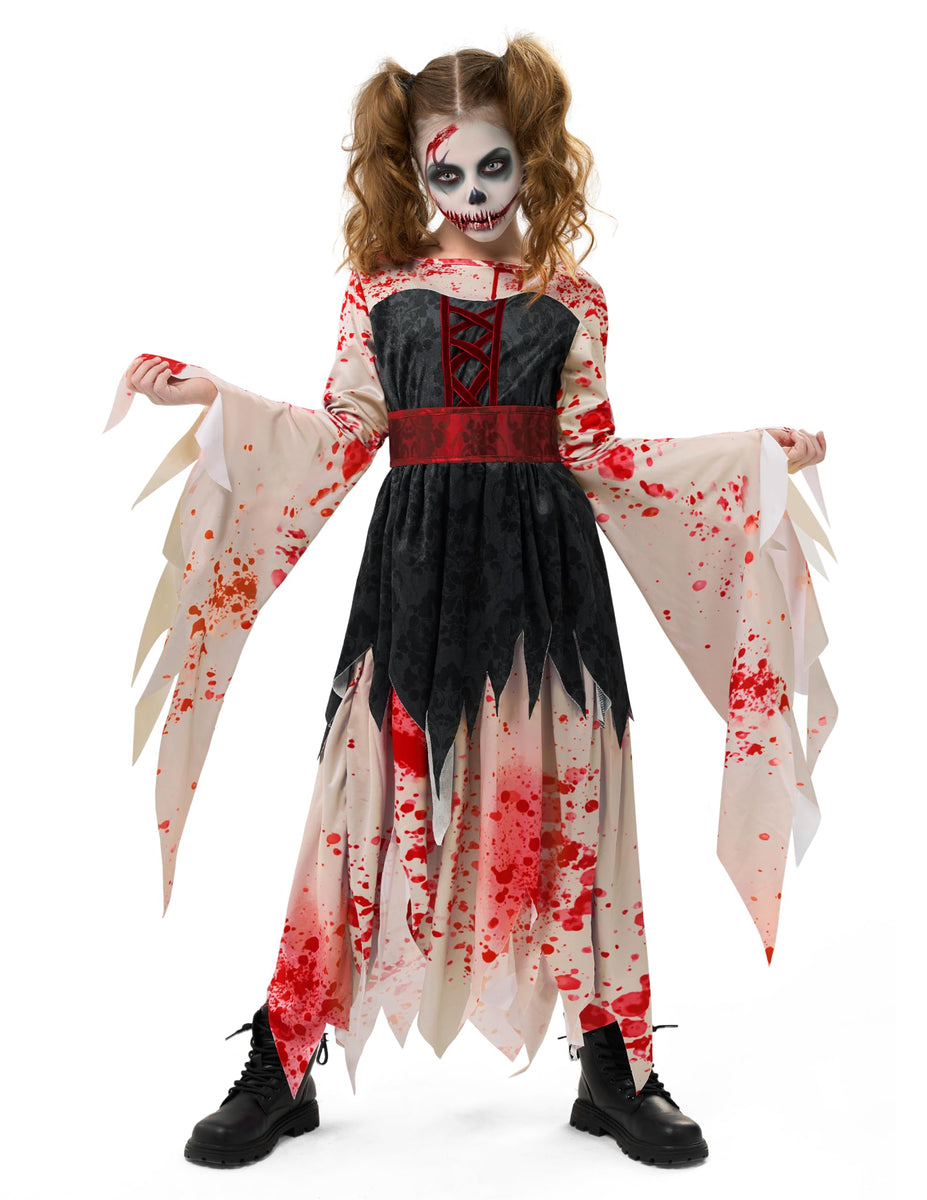 Halloween Zombie Costume for Girls, Halloween Costume for Kids, Zombie ...