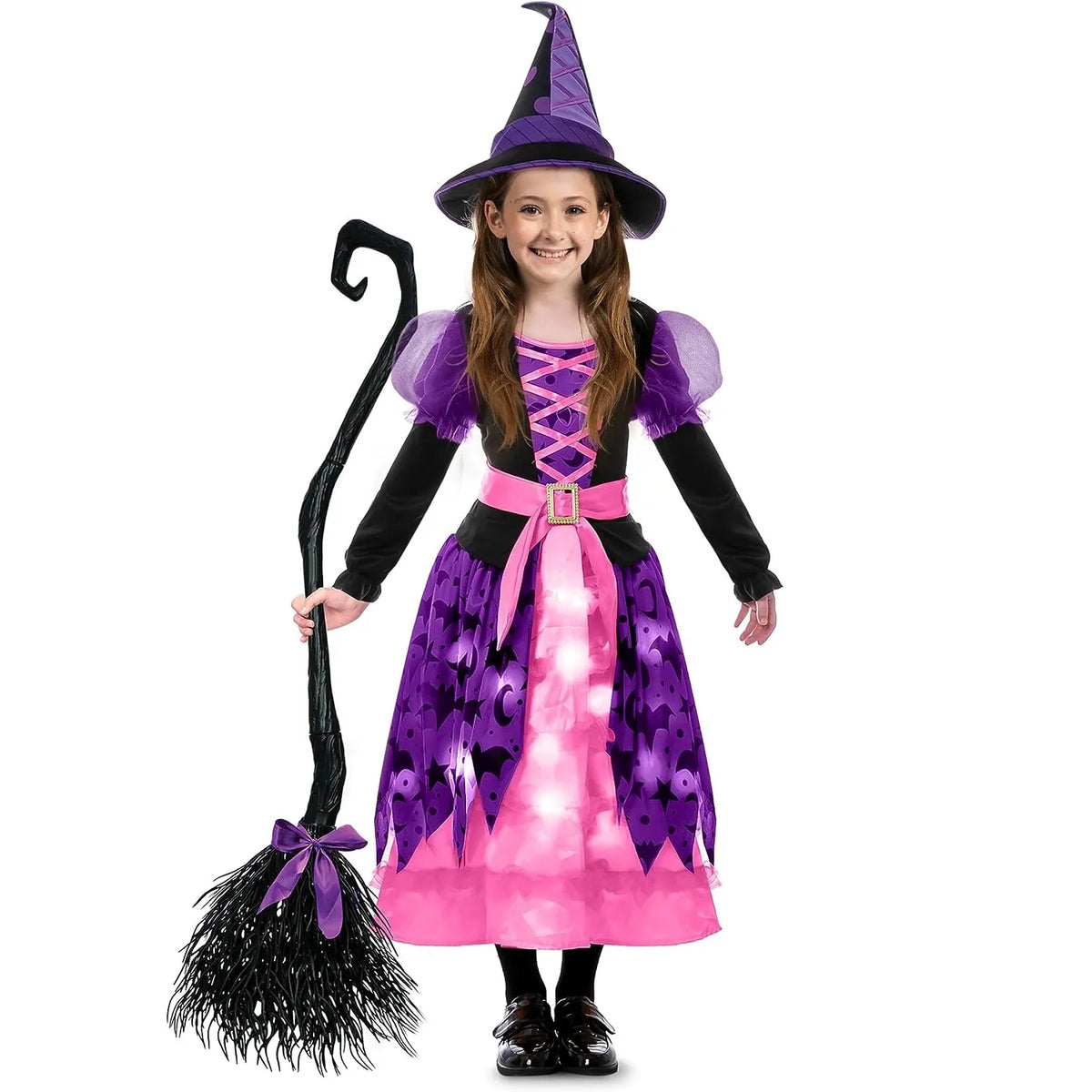 Spooktacular Creations Witch Costume For Girls Pink Print Witch Costum