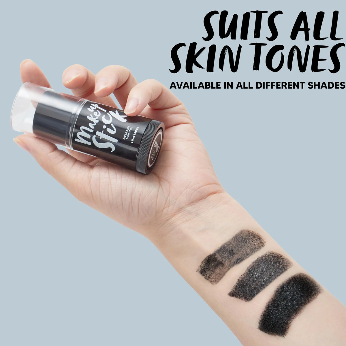 1 Oz Black Face and Body Paint Stick , Oily Waterproof Foundation Stic ...