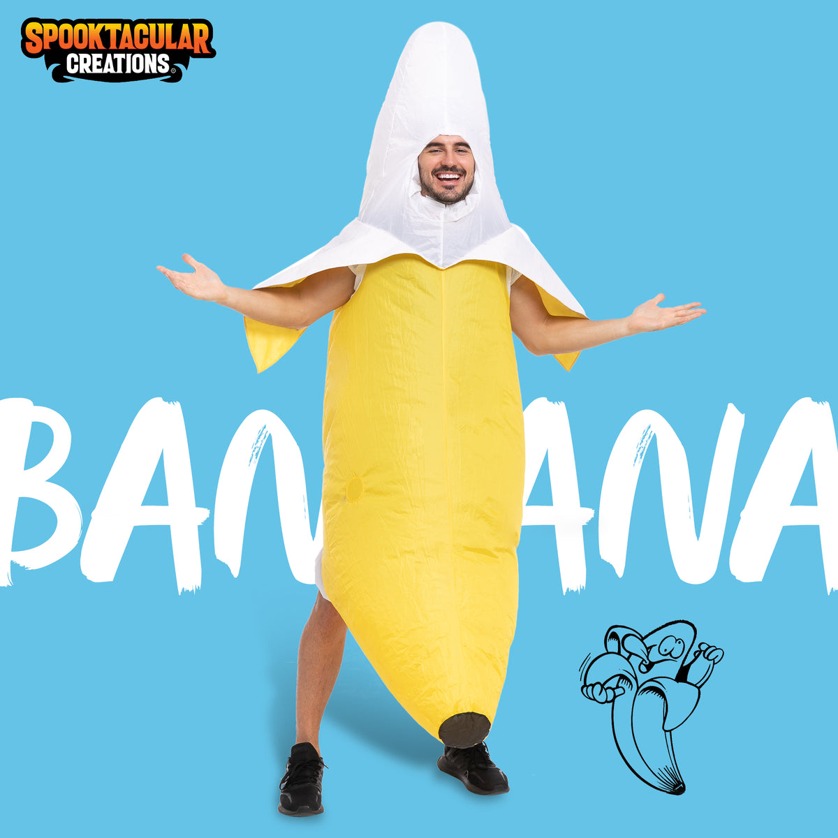 Full body Inflatable Banana Costume Adult | Spooktacular Creations