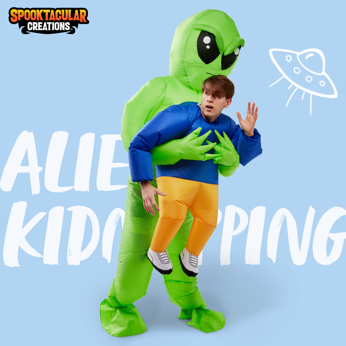 Alien-Ride-On-Kidnaping Inflatable Costume | Spooktacular Creations
