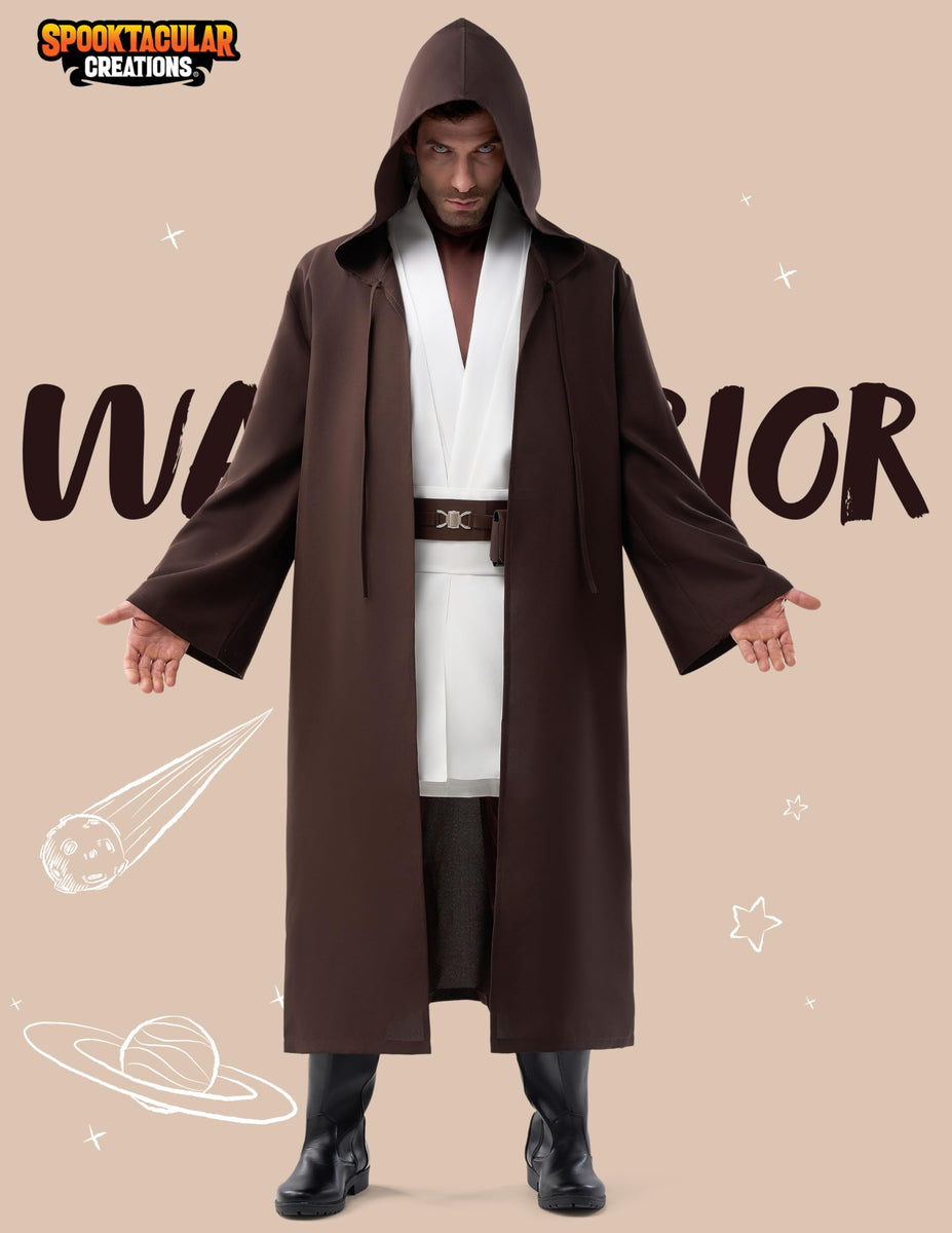Halloween Mens Tunic Hooded Cloak, Knight Costume Men, Tunic Hooded ...