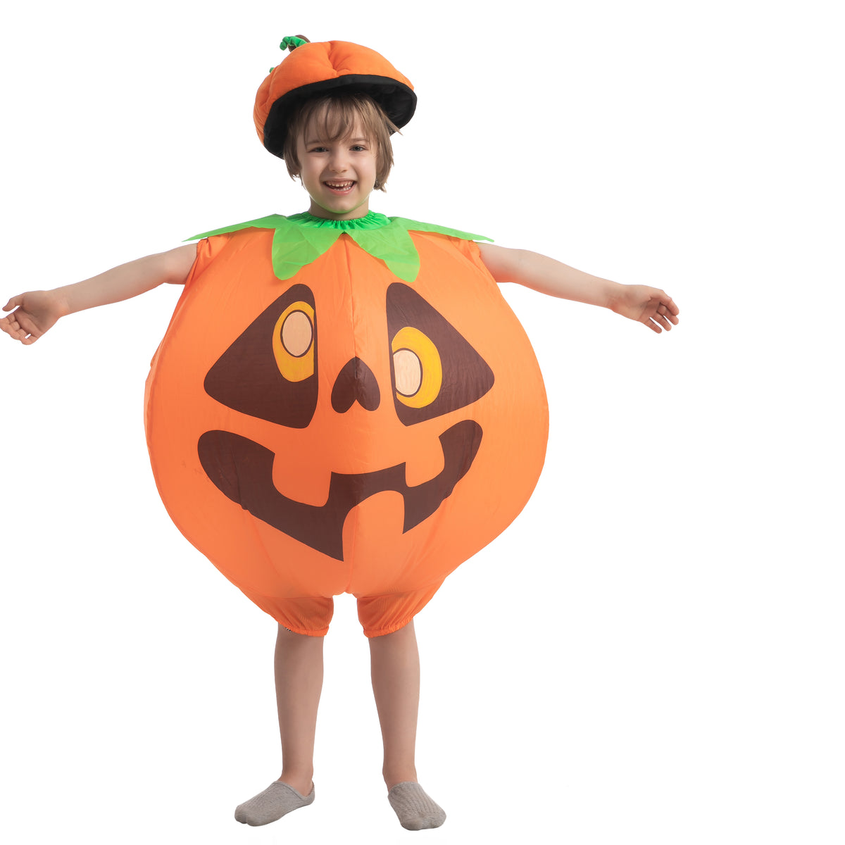Inflatable Pumpkin Costume with Hat - Child | Spooktacular Creations