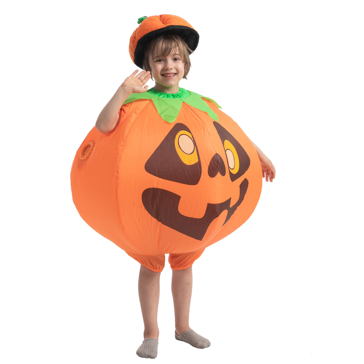 Inflatable Pumpkin Costume with Hat - Child | Spooktacular Creations