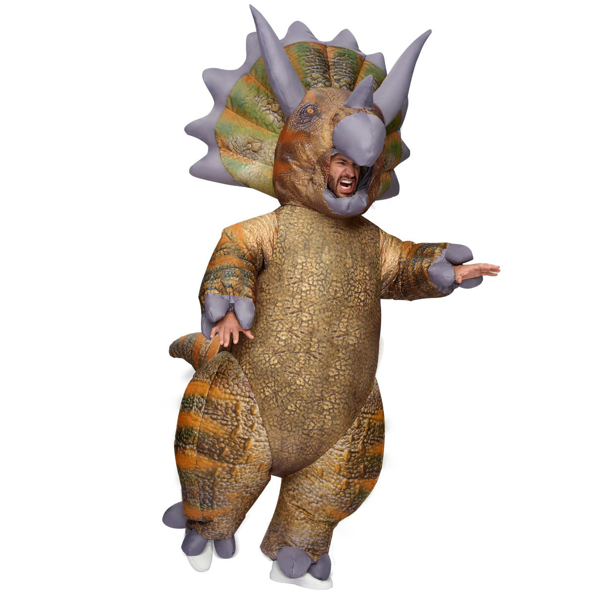 Adults Halloween Inflatable Costumes, Realistic Triceratops Blow Up ...