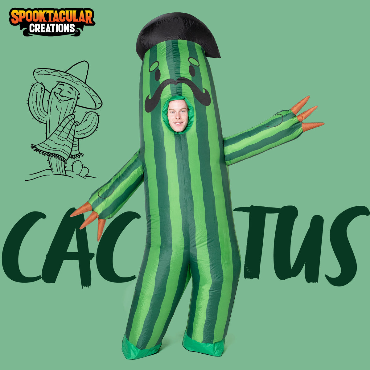 SPOOKTACULAR Full body Cactus inflatable costume - Adult | Spooktacular ...