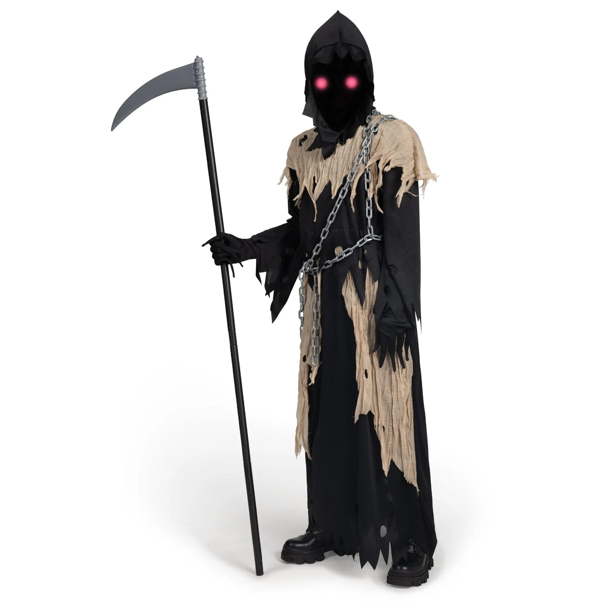 Kids Grim Reaper Costume, Glowing Eyes Grim Reaper Costume for Boys ...