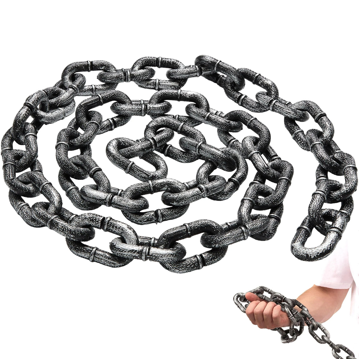 6ft Plastic Fake Prisoner Chain Decoration for Halloween Party Costume ...
