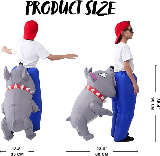 Kids Halloween Inflatable Costumes, Biting By a Dog Inflatable ...