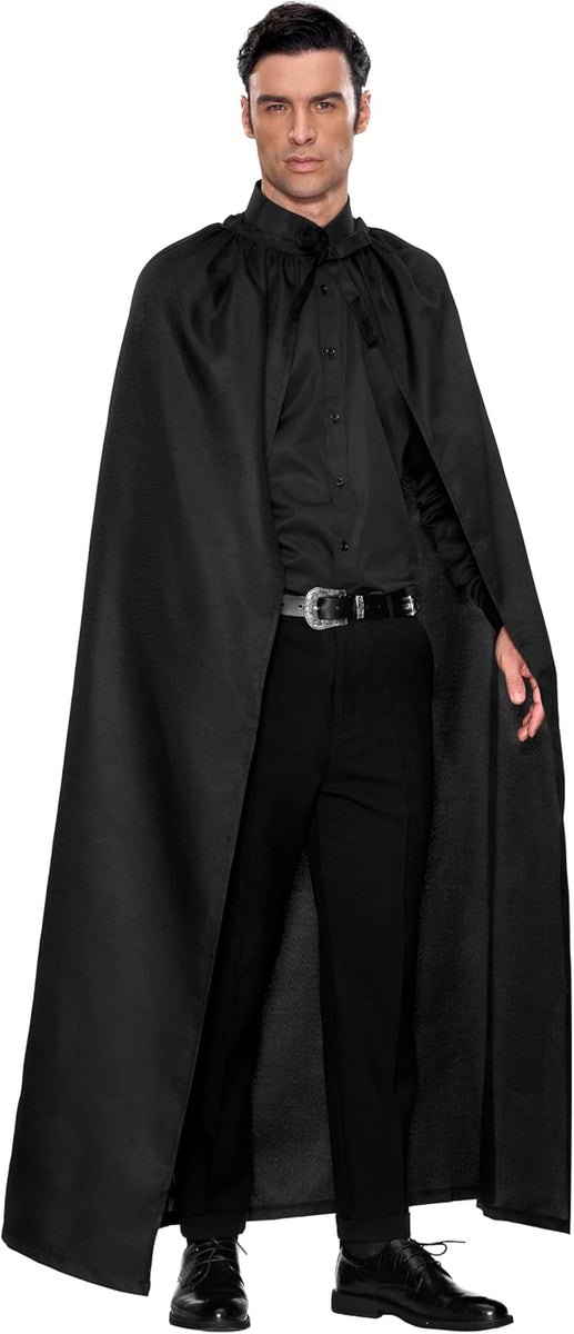 Black Cape Adult, Halloween Costume Men Cosplay | Spooktacular Creations