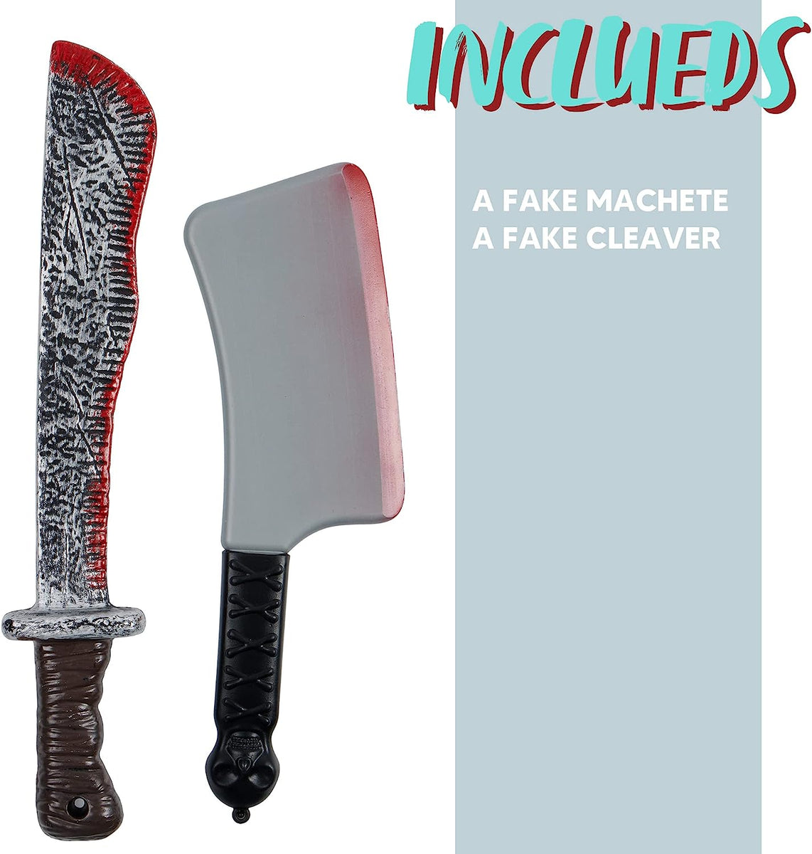 Spooktacular Bloody Machete Costume Prop Set 2 pack | Spooktacular ...