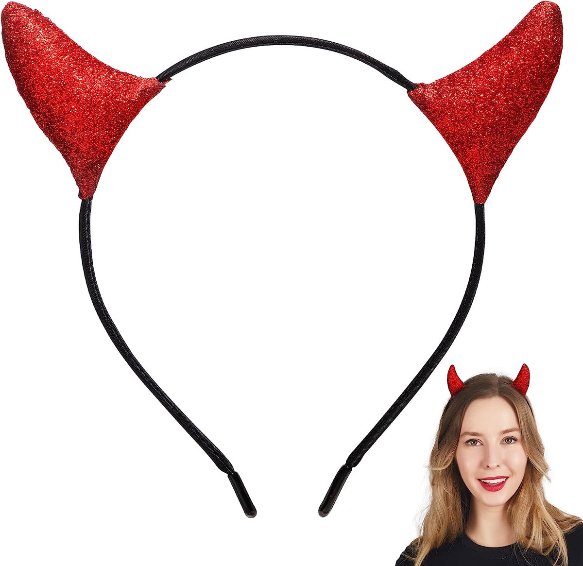 Red Demon Horns Headband | Spooktacular Creations