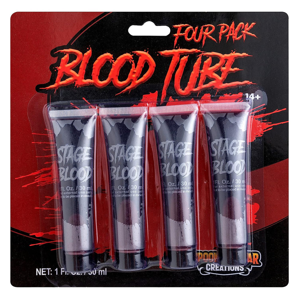 4 Packs 1 oz. Fake Halloween Vampire Blood Tube- SPOOKTACULAR ...