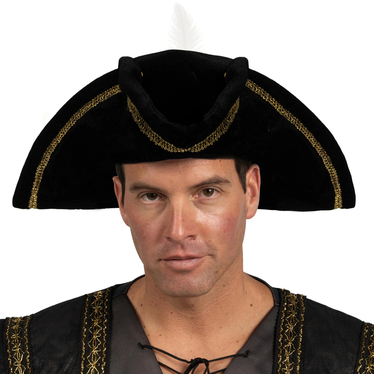Adult Tricorn Pirate Hat Colonial Style Costume Accessories ...