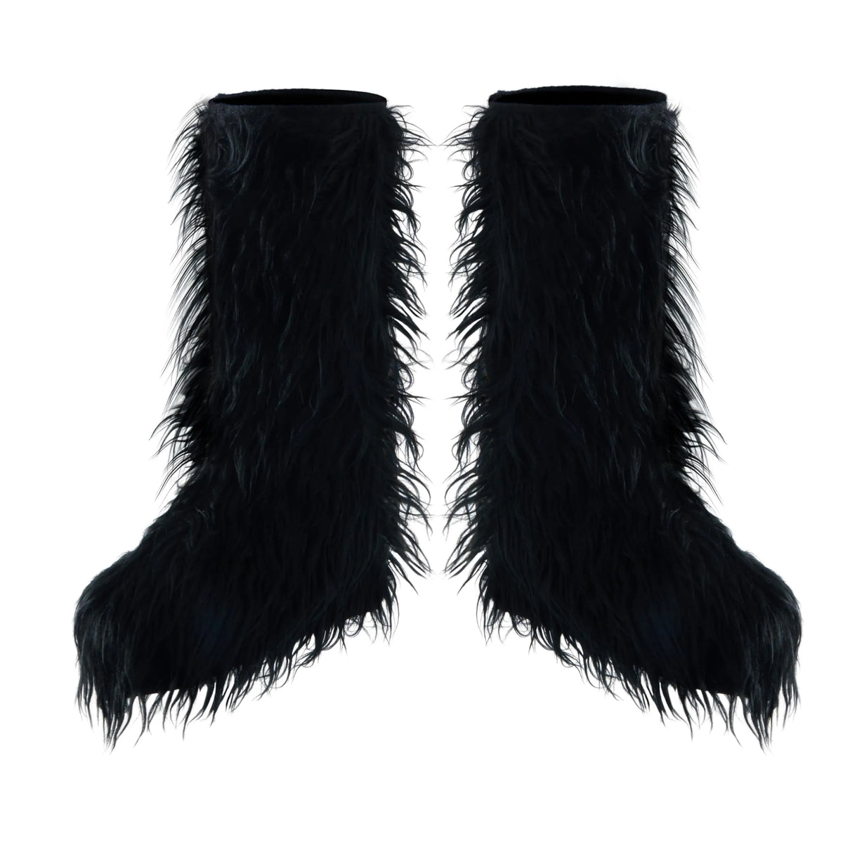 Black Furry Boot Covers, Werewolf Boot Covers for Kids | Spooktacular ...