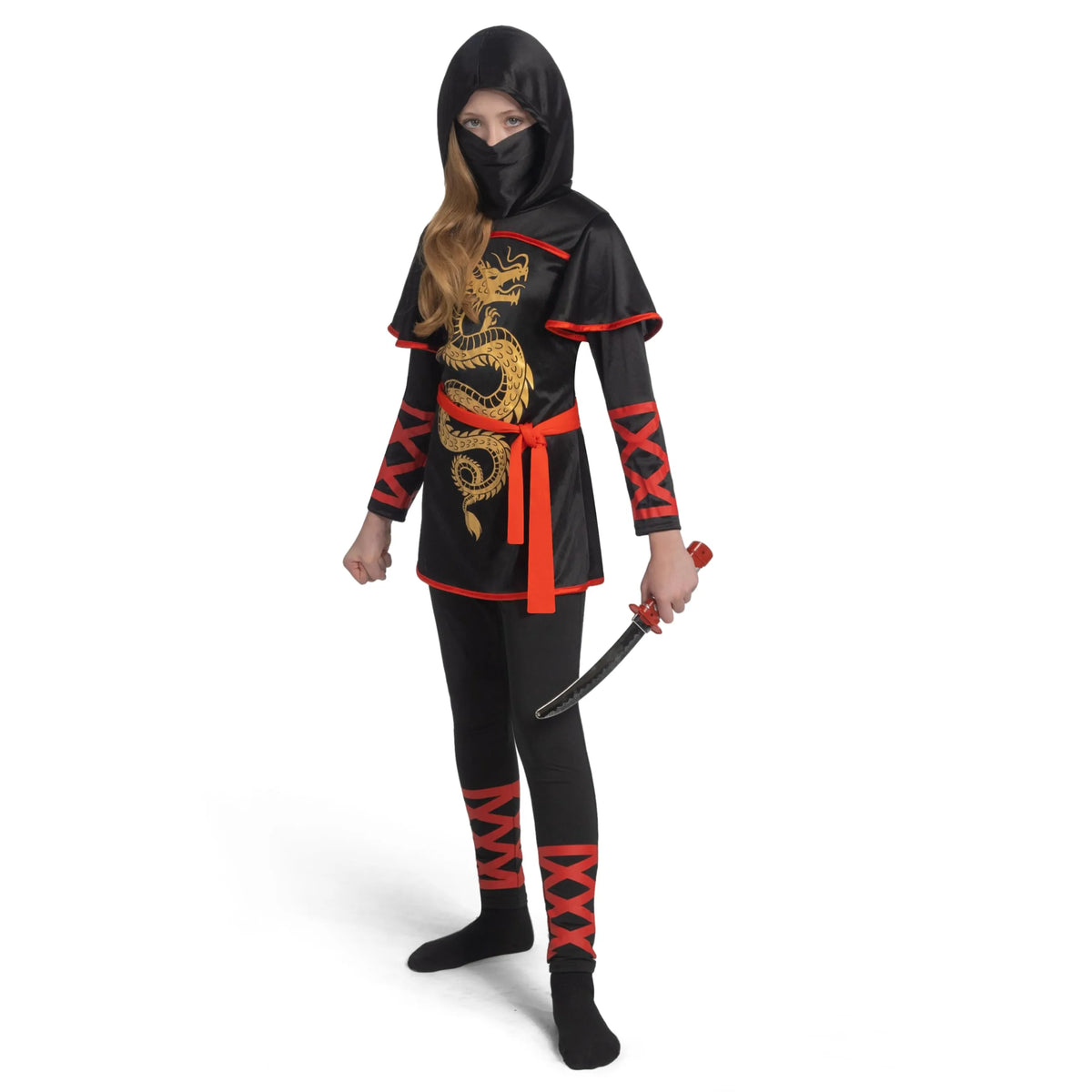 Black and Red Ultimate Ninja Dragon Costume Set for kids | Spooktacular ...