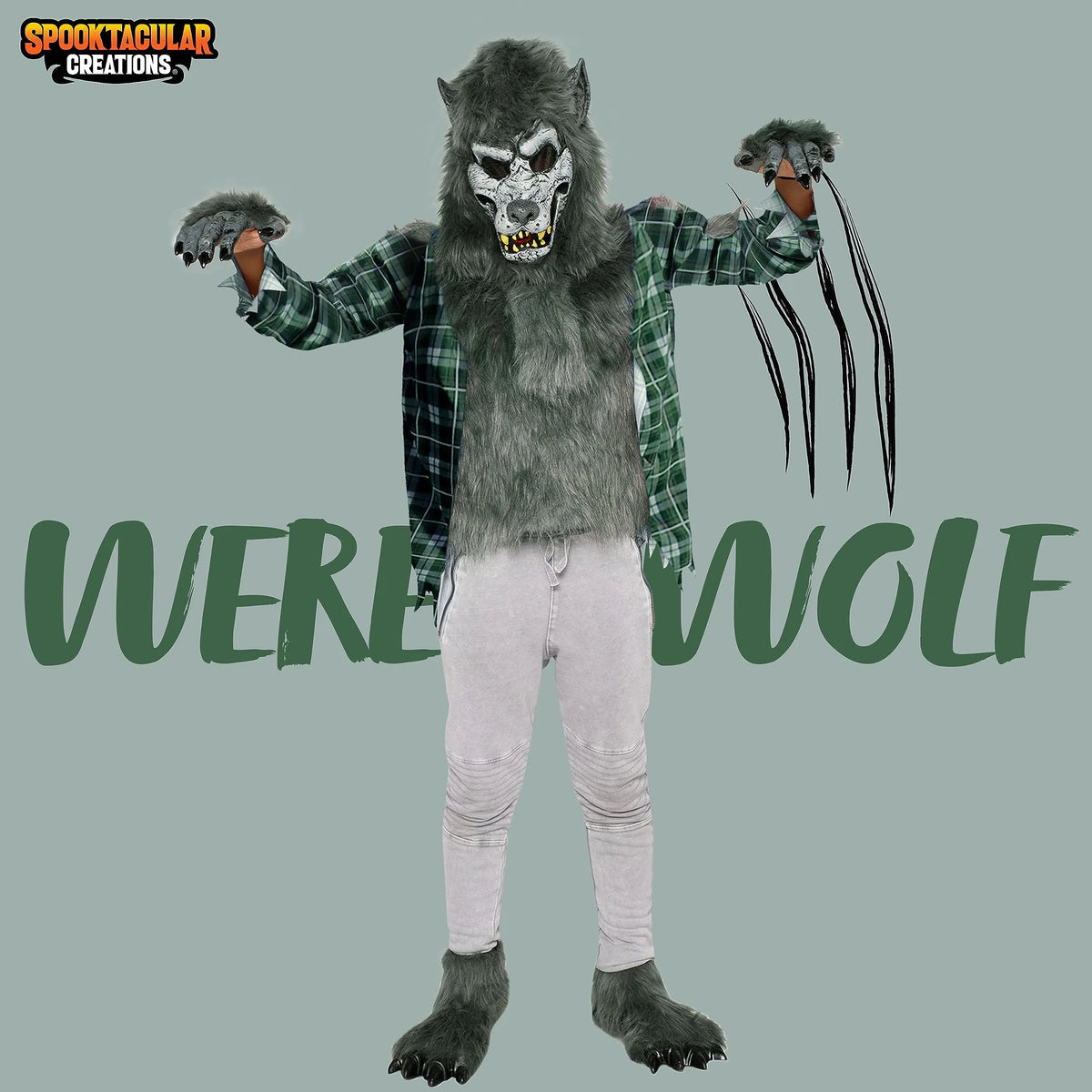 Boy Howling Werewolf Deluxe Costume with Mask Wolf Costume Kids ...