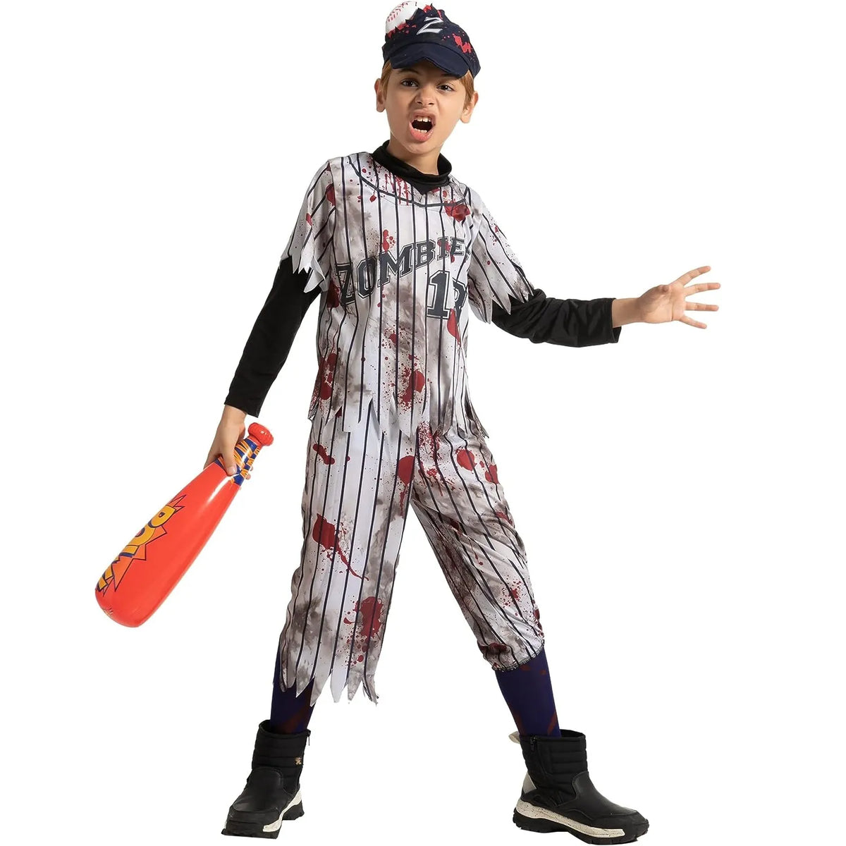 Boy Scary Baseball Player Zombie Costume | Spooktacular Creations