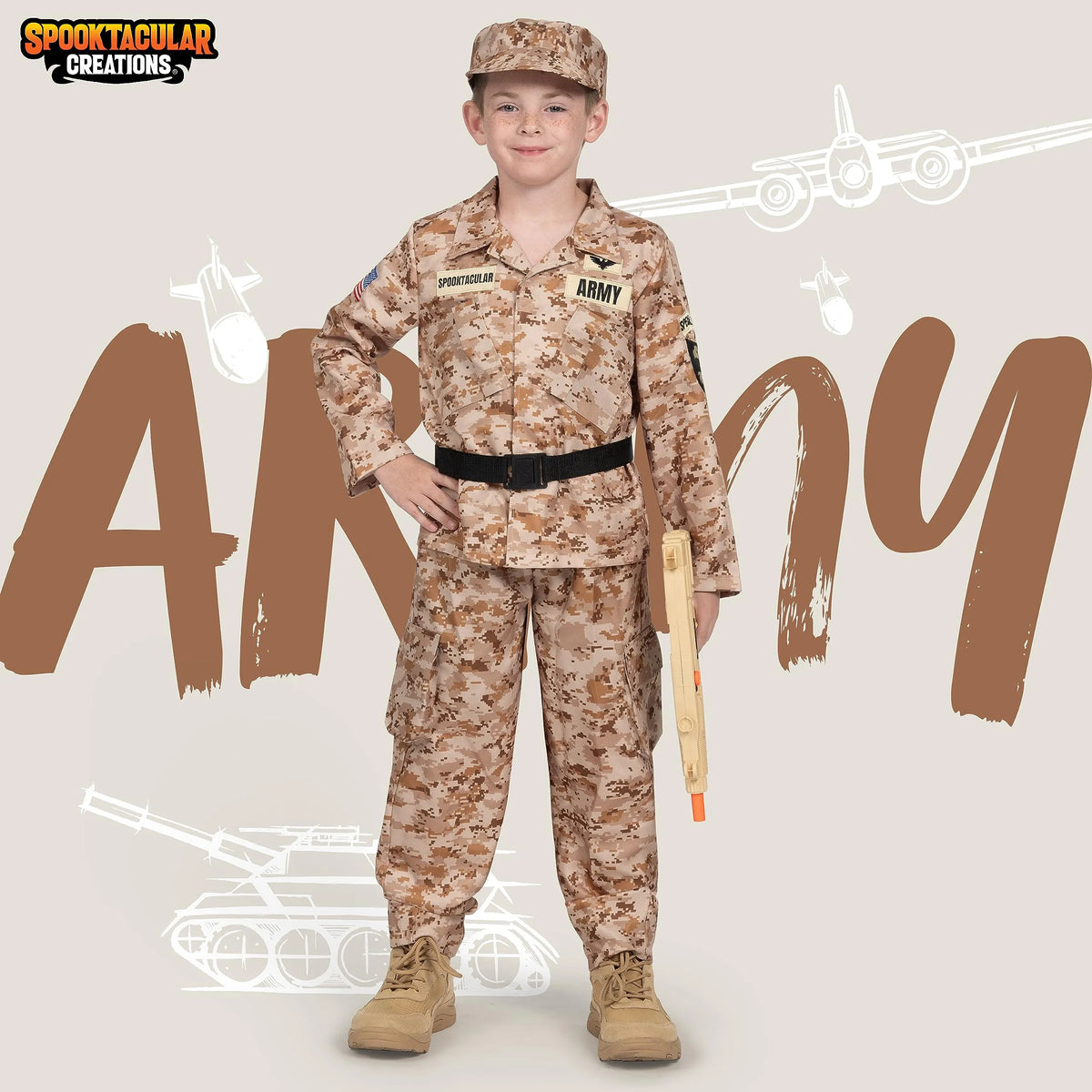 Boys Military Costume, Army Soldier Costume for Kids | Spooktacular ...