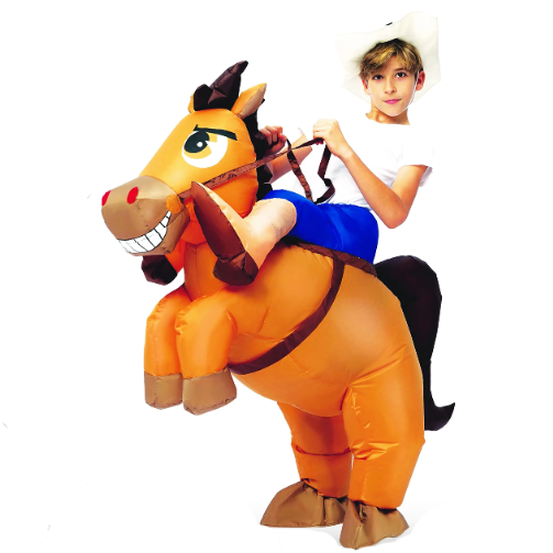Inflatable Ride-On Cowboy Costume - Child | Spooktacular Creations