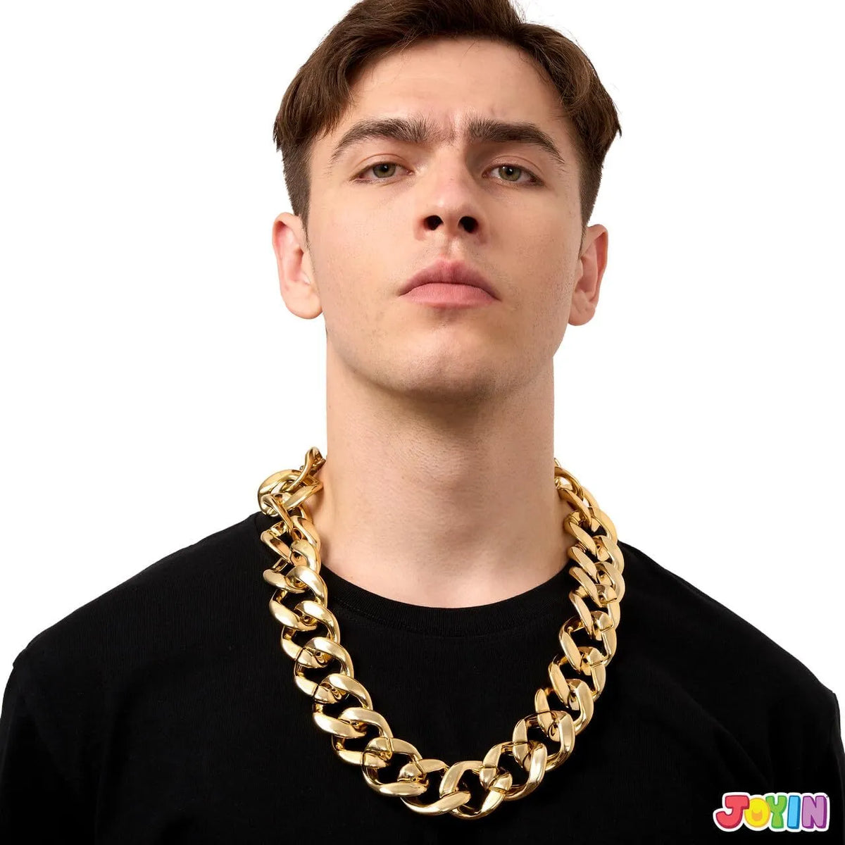 Chunky Gold Chain Plastic Hip Hop Necklace Costume Accessory ...