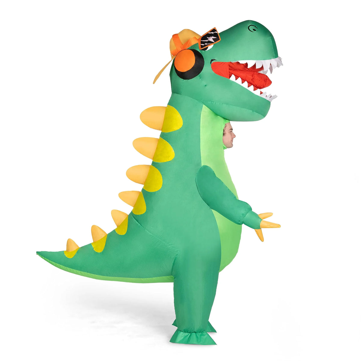 Inflatable Dinosaur Costume, Full Body Green T-rex Blow Up Costumes ...