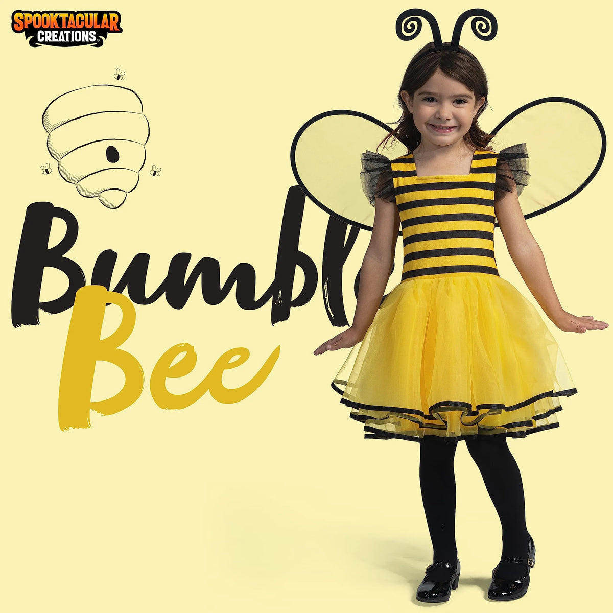 Girls Cute Awkward movement Bee Costume for Halloween Dress Up ...