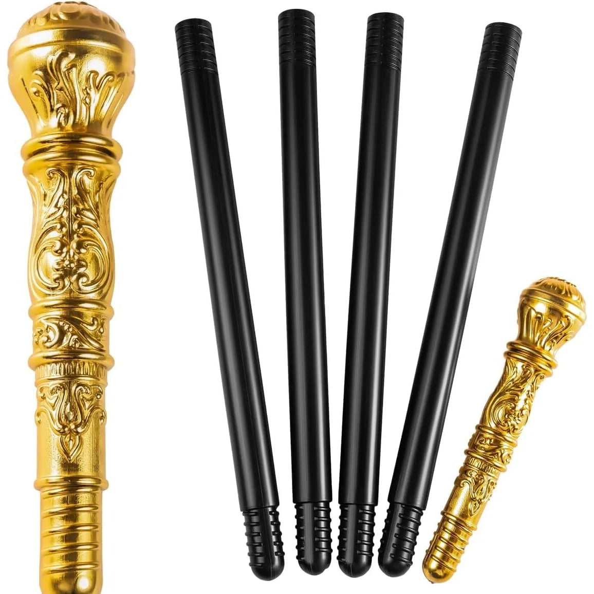 Halloween Gold Vintage Walking Prop Stick Costume Accessories ...