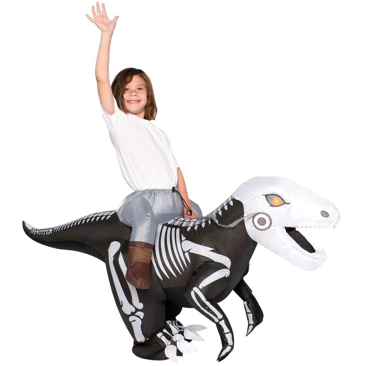 Ride-on Skeleton Raptor Inflatable | Spooktacular Creations