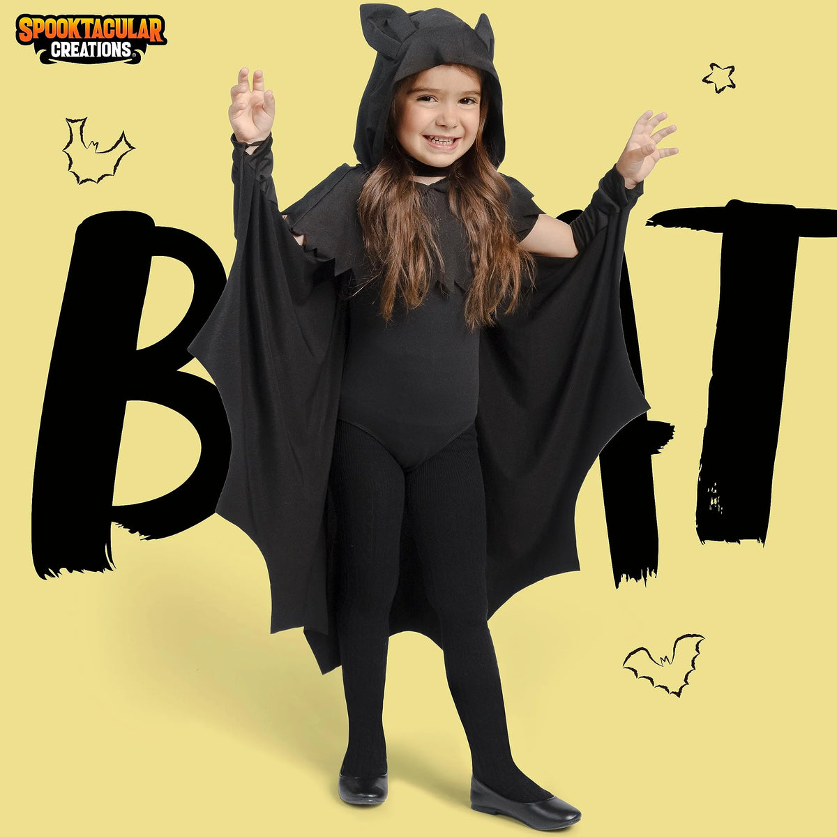 Kid Bat Costume, Bat Wings Accessory with Hat | Spooktacular Creations