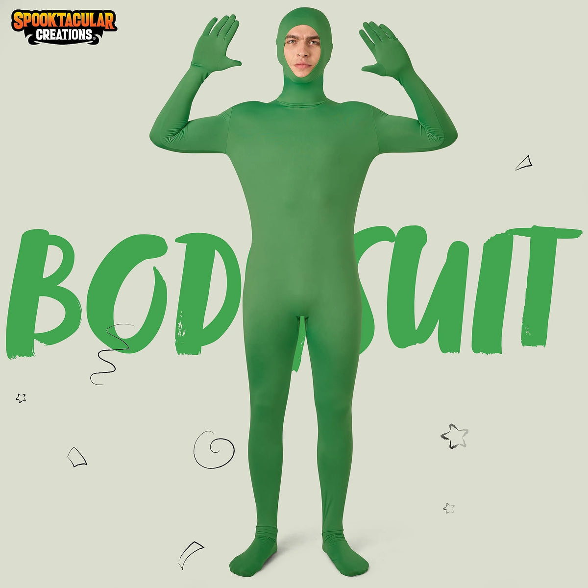 Mens Open Face Bodysuit Jumpsuit Zentai Costume | Spooktacular Creations