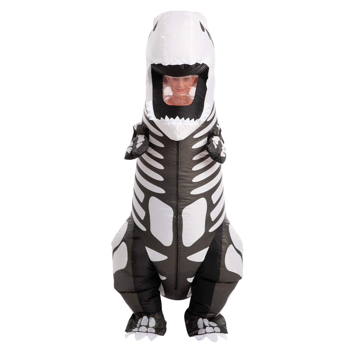 Skeleton T-rex Full Body Inflatable Costume | Spooktacular Creations