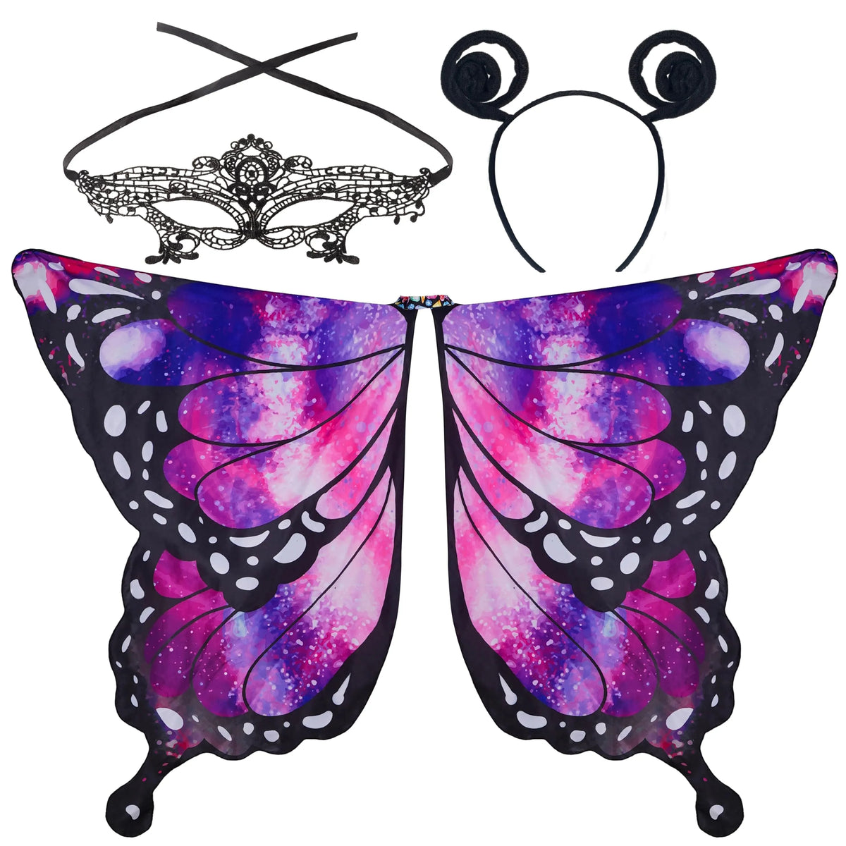 Purple Butterfly Wings Set for Women Halloween Costume Dress Up ...