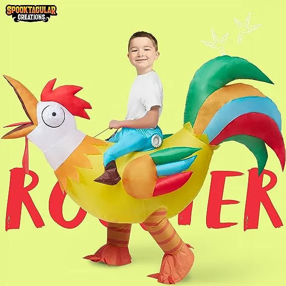 Ride-on Rooster Inflatable Costume | Spooktacular Creations