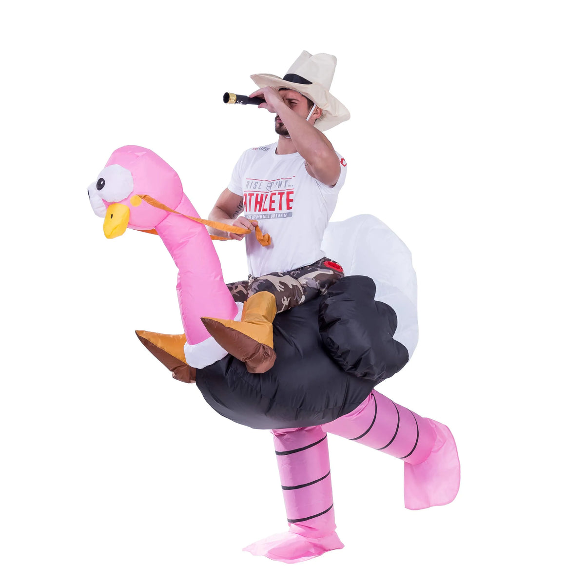 Riding-an-ostrich Costume Inflatable - Adult | Spooktacular Creations