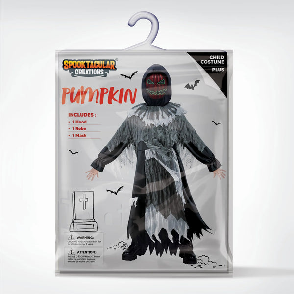 Scary Scarecrow Pumpkin Bobble Head Costume | Spooktacular Creations Scary Scarecrow Pumpkin Bobble Head Costume | Spooktacular Creations