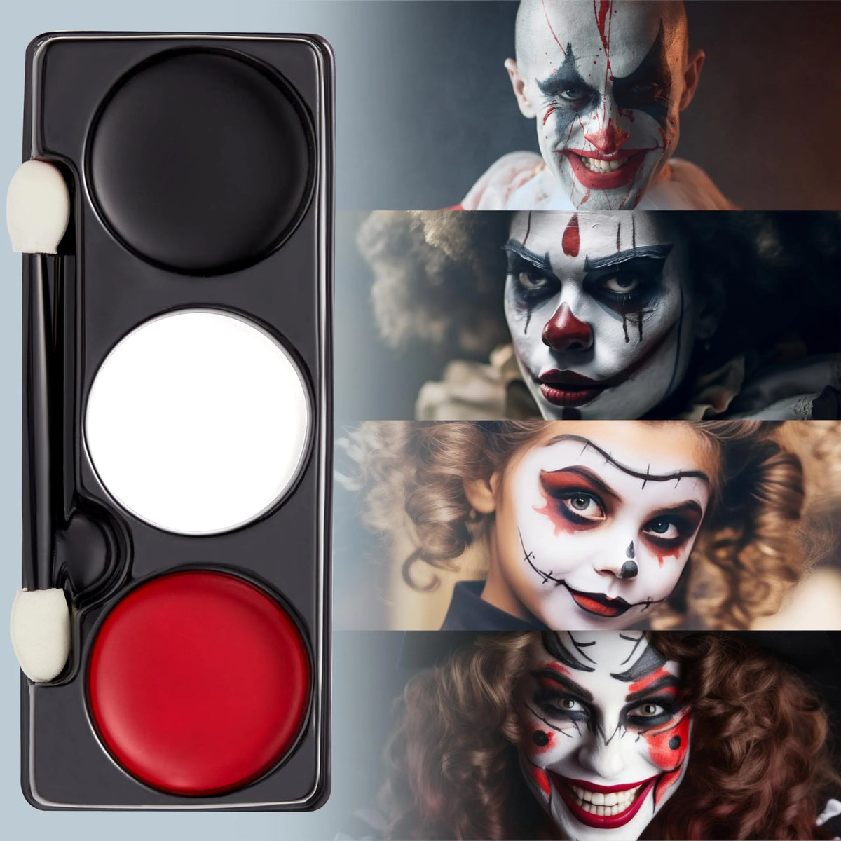 Tri-Color Halloween 7 Oz Vampire Makeup Palette for Adult and Kids ...