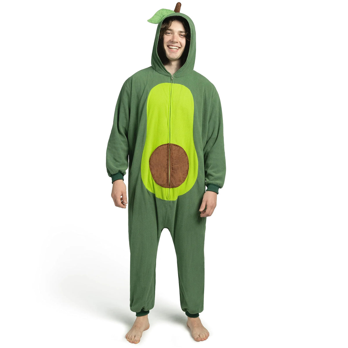 Unisex Adult Pineapple Avocado Pajama Plush Jumpsuit | Spooktacular ...