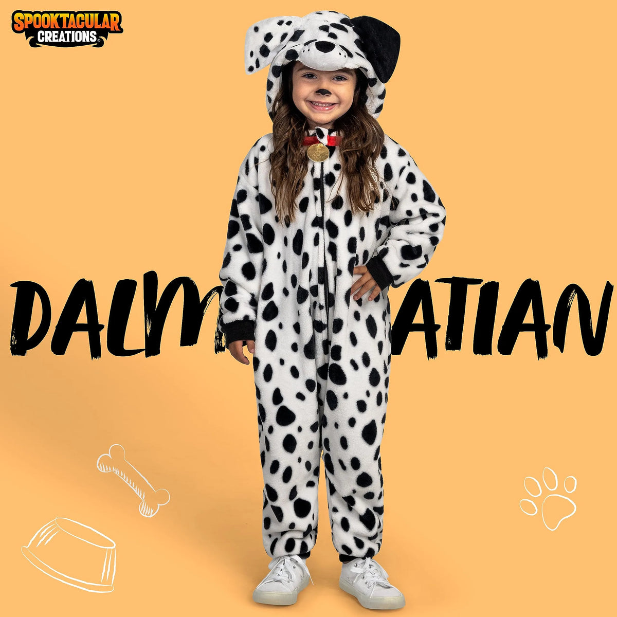 Unisex Kids Dalmatian Jumpsuit Halloween Pajamas | Spooktacular Creations