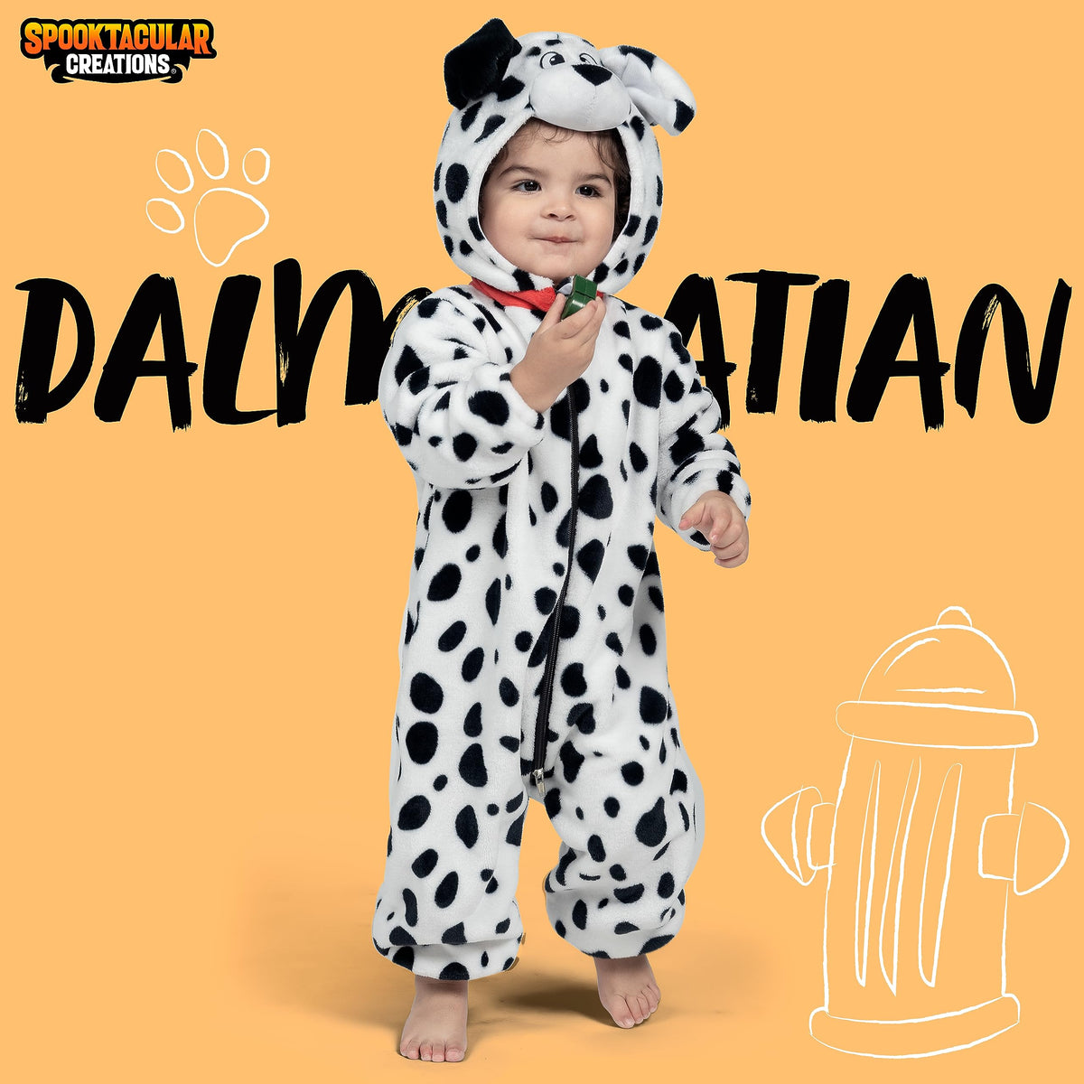 Unisex Toddler Dalmatian Outfir Animal Costume One-piece Pajama ...