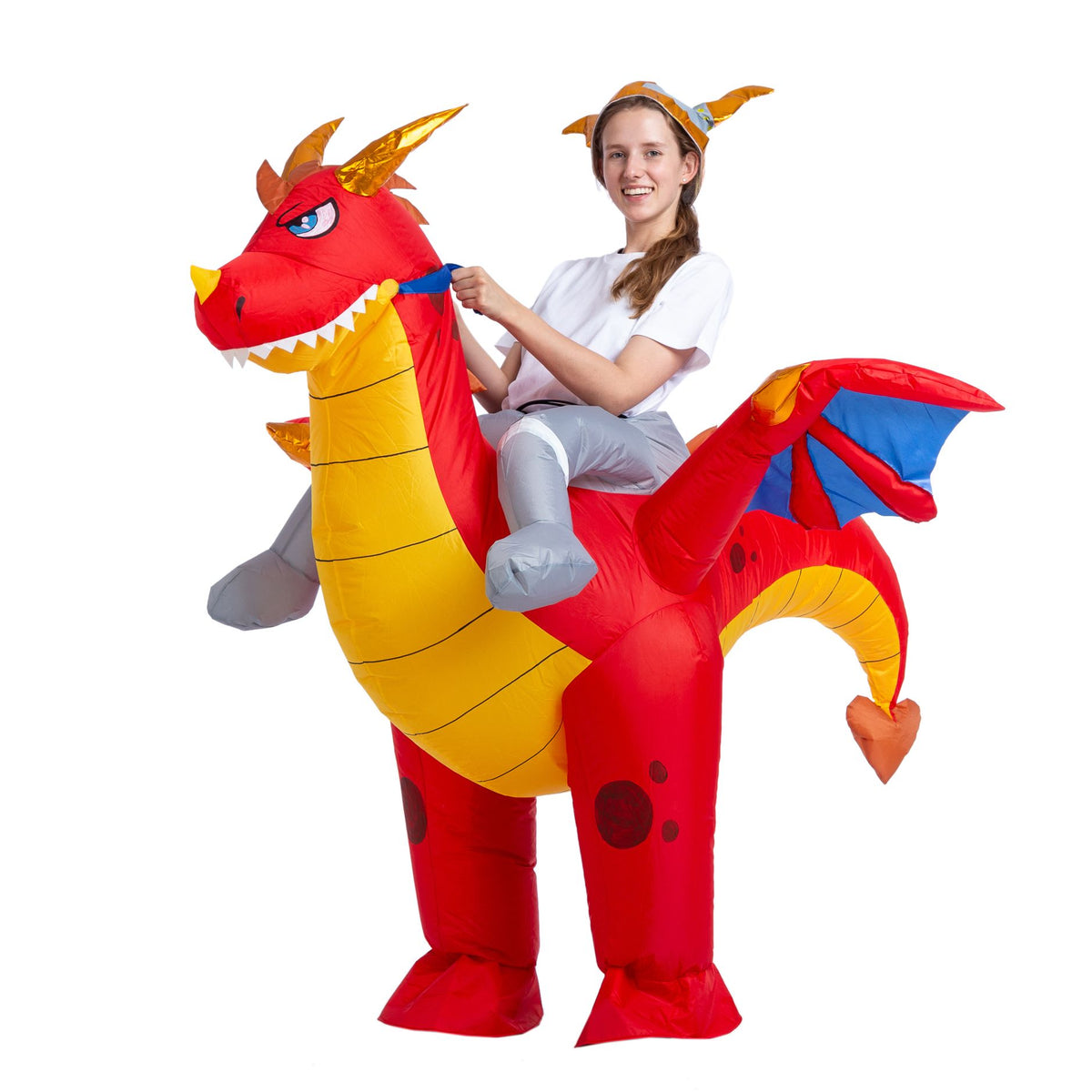 Inflatable Ride-On Fire Dragon Costume - Adult | Spooktacular Creations