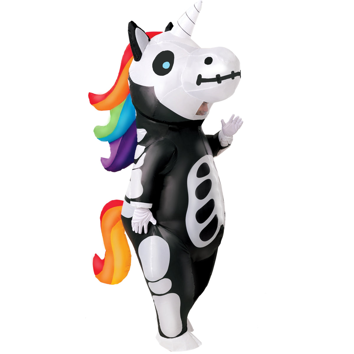 Skeleton Unicorn Full Body Inflatable Costume - Adult | Spooktacular ...