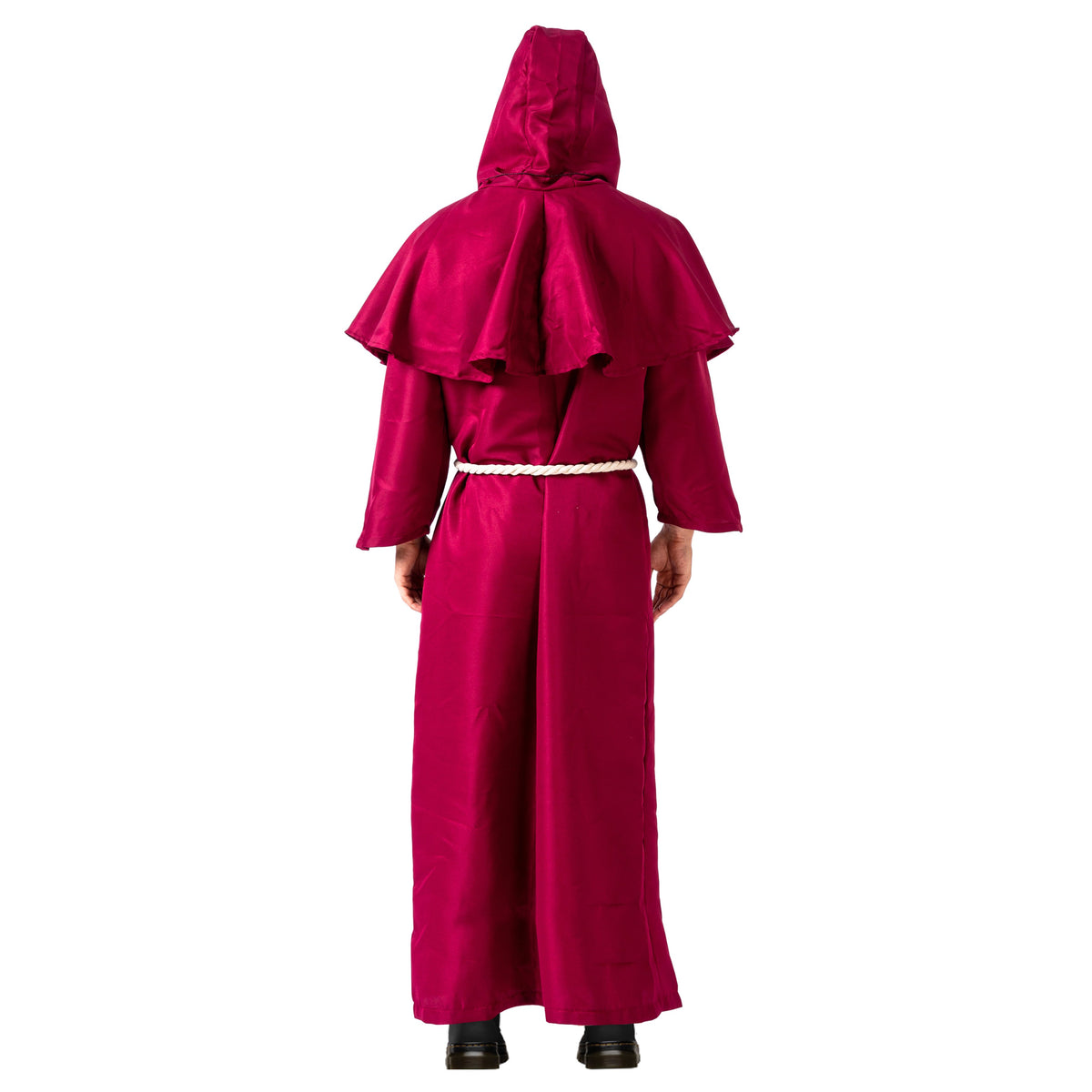 Medieval Hooded Monk Cloak Renaissance Priest Robe Cosplay Costume - A ...