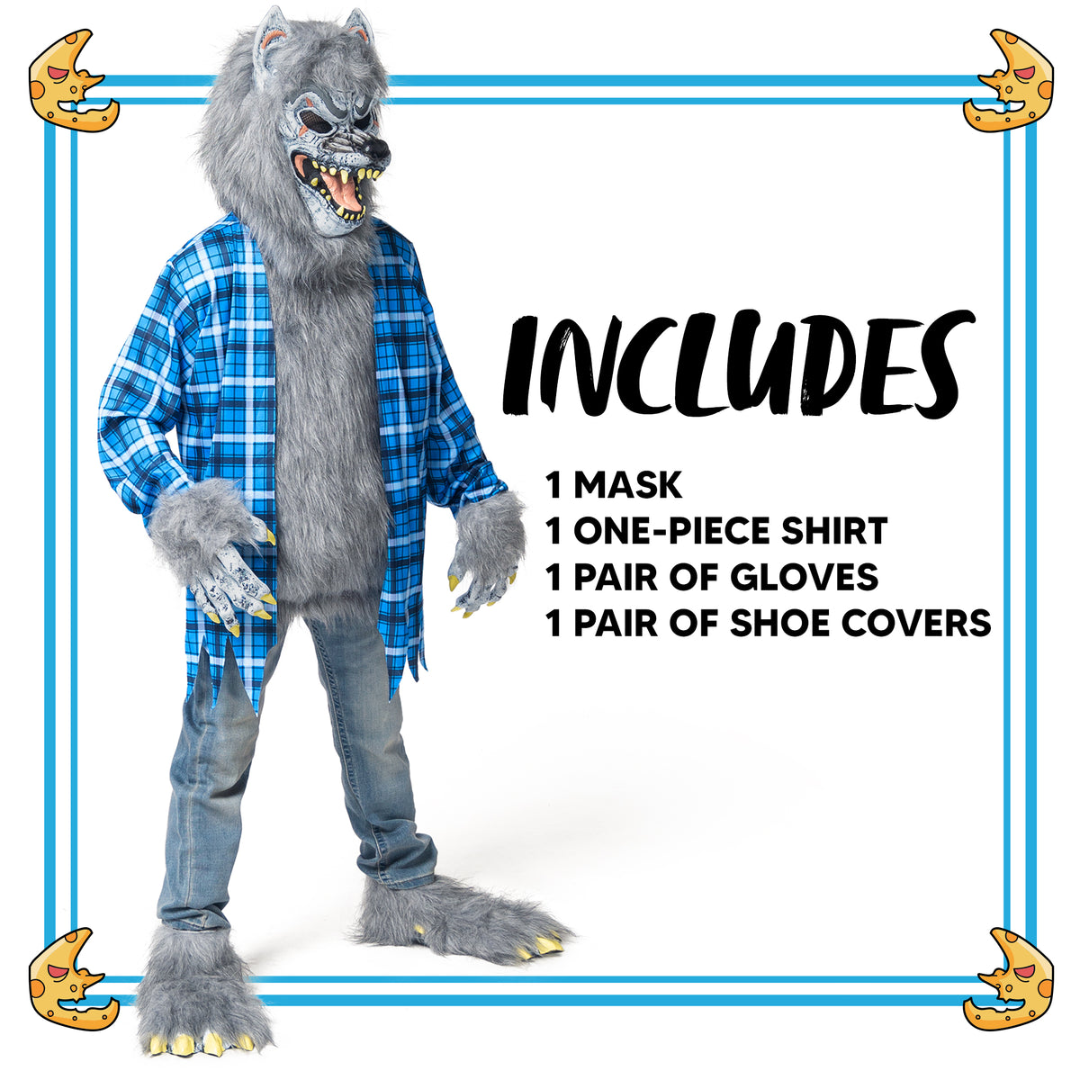 Ragged Werewolf Costume, Blue - Child | Spooktacular Creations