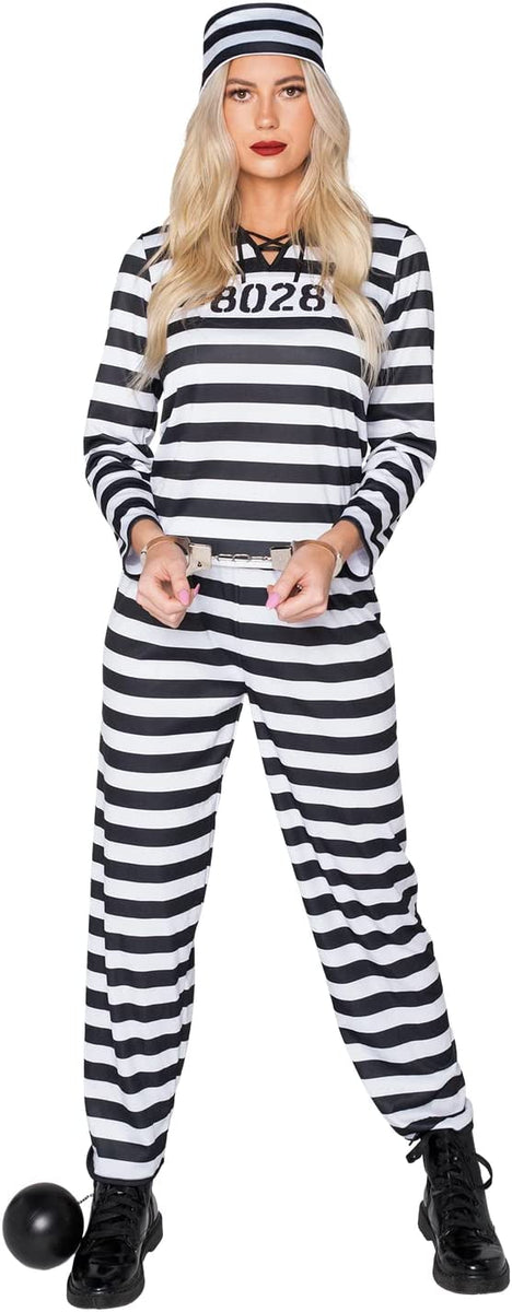 Spooktacular Women Jailbird Costume - Adult | Spooktacular Creations