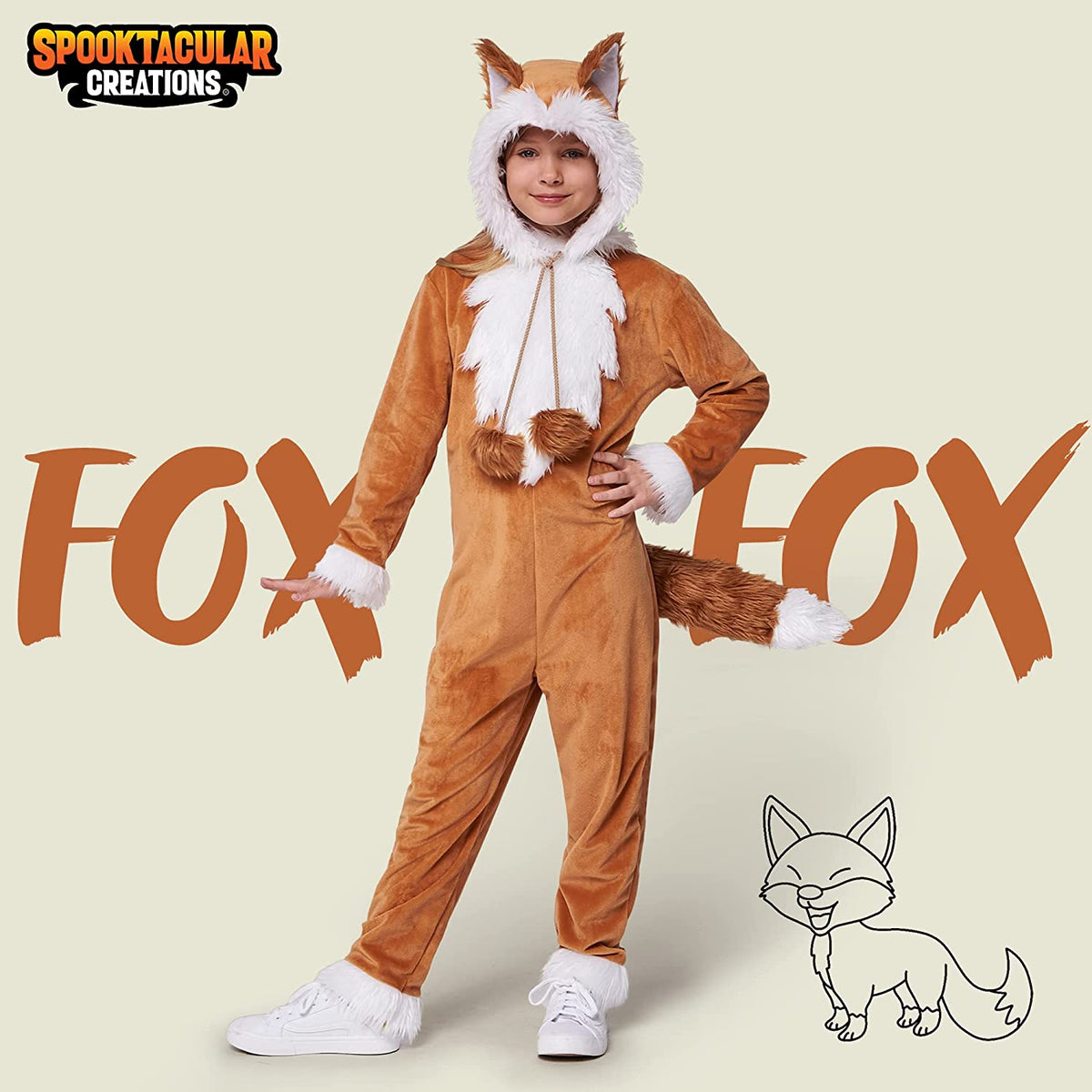 Spooktacular - Girl Orange fox Costume | Spooktacular Creations