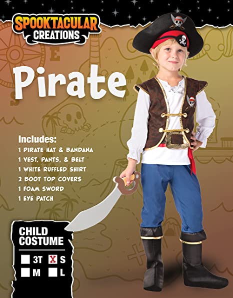 Pirate Costume Set for Kids- Boys | Spooktacular Creations