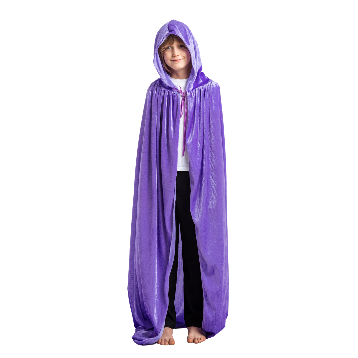 Long Hooded Cloak Velvet Cape Red Riding Hood Cosplay Costume ...