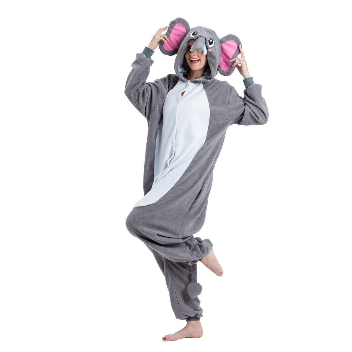 Elephant Animal jumpsuit Pajama Costume Cosplay- Adult | Spooktacular ...