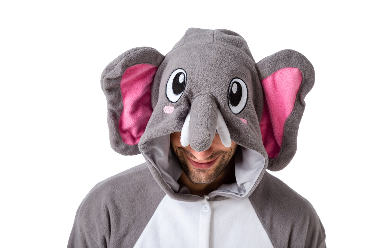 Elephant Animal jumpsuit Pajama Costume Cosplay- Adult | Spooktacular ...
